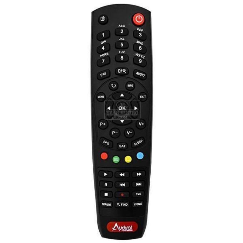 Controle remoto Audisat A2 / A2 Plus / K10 Urus / K20 / K20 Huracan / K30 Aventador e E10 HD ...