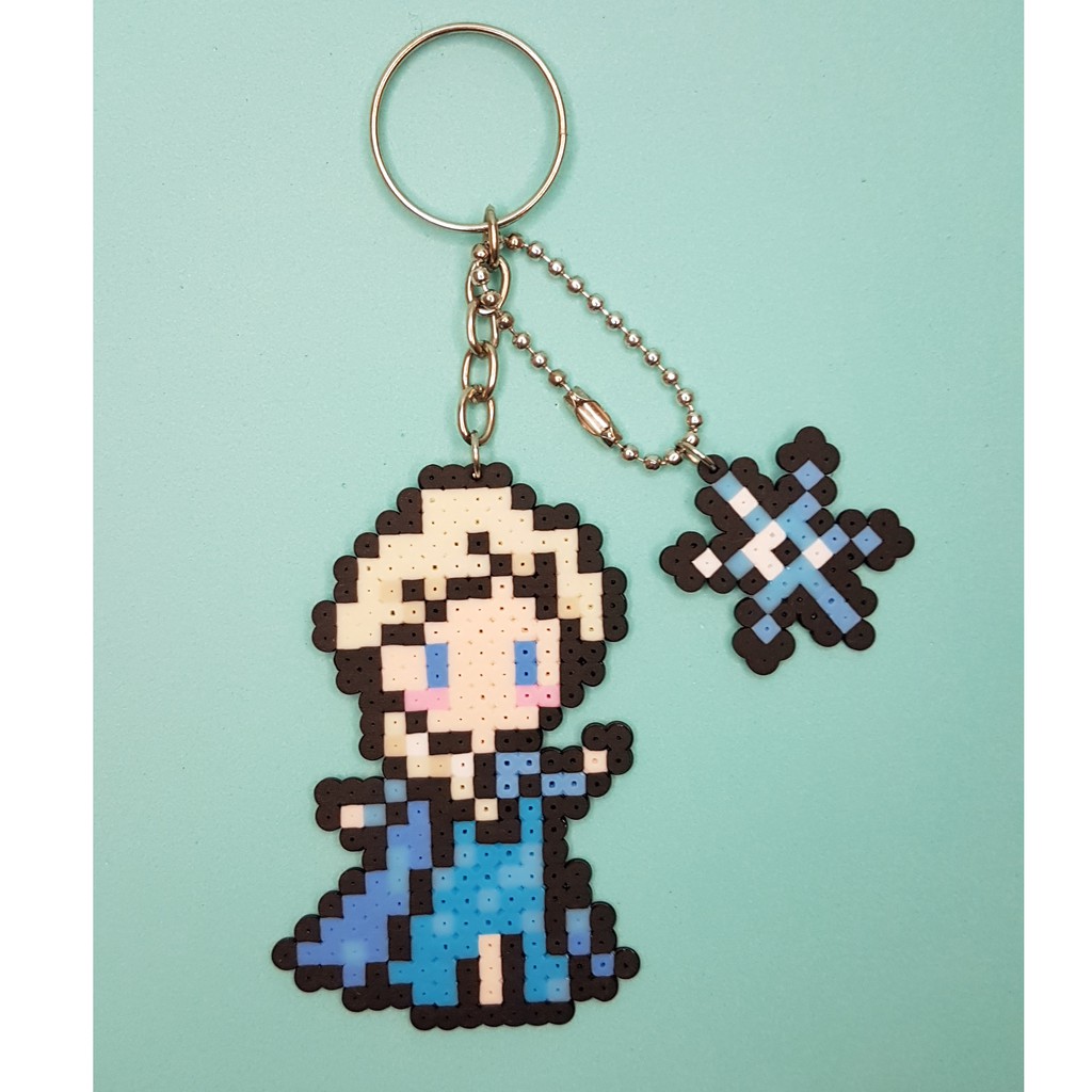 Chaveiro/ Ímã/ Brcohe - Elsa (Frozen) - Disney - Pixel Art/ Pixel Arte ...
