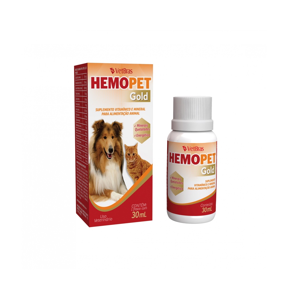 Suplemento Vitamínico e Mineral - Hemopet Gold - 30ML | Shopee Brasil