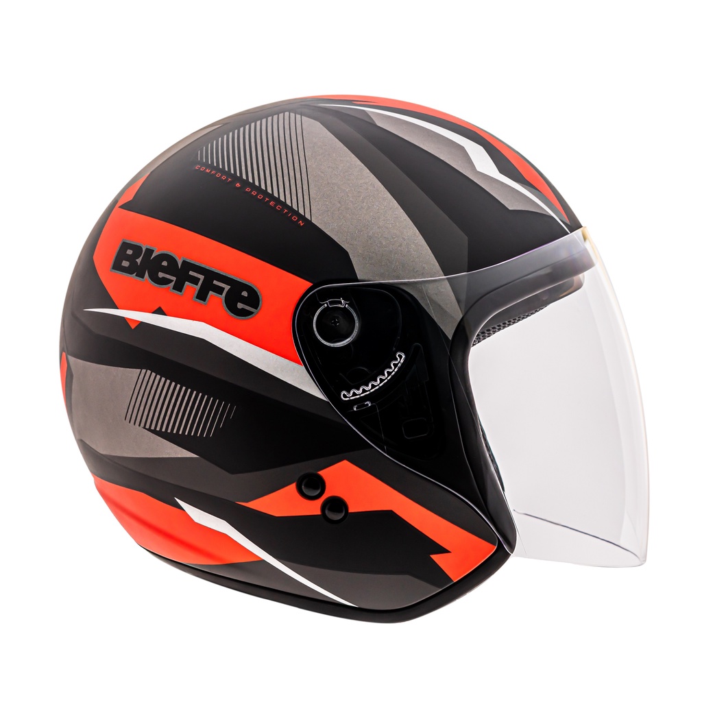 Capacete Bieffe Allegro VTR Preto Fosco c/ Vermelho | Shopee Brasil