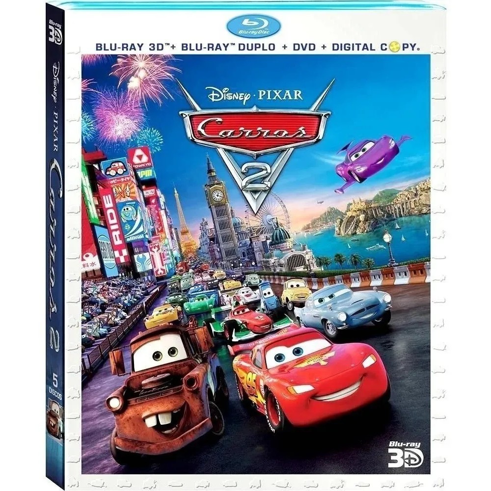 Super Pack Carros 2 - Blu-ray 3D + 2D + DVD - 5 Discos Dublado e ...