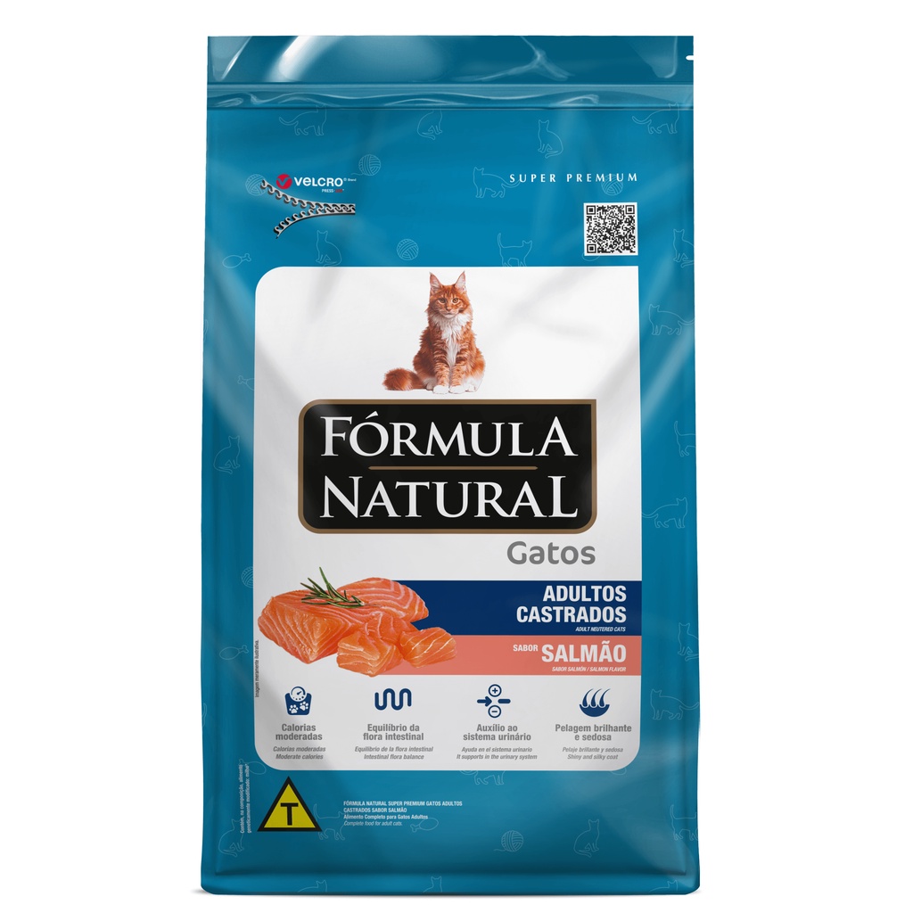 Formula Natural Super Premium Gatos Adultos Castrados Sabor Salmao 7kg ...