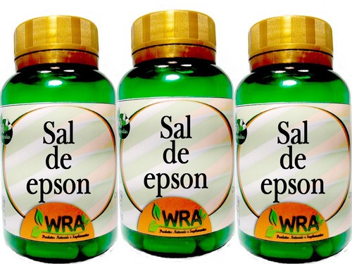 Sal De Epson Kit Com 3 Frascos Com 60 Capsulas | Shopee Brasil