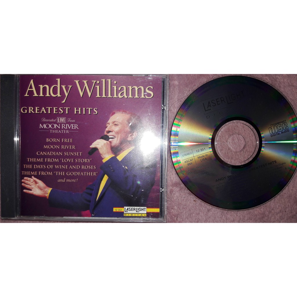 CD ORIGINAL ANDY WILLIAMS – GREATEST HITS (IMPORTADO) | Shopee Brasil