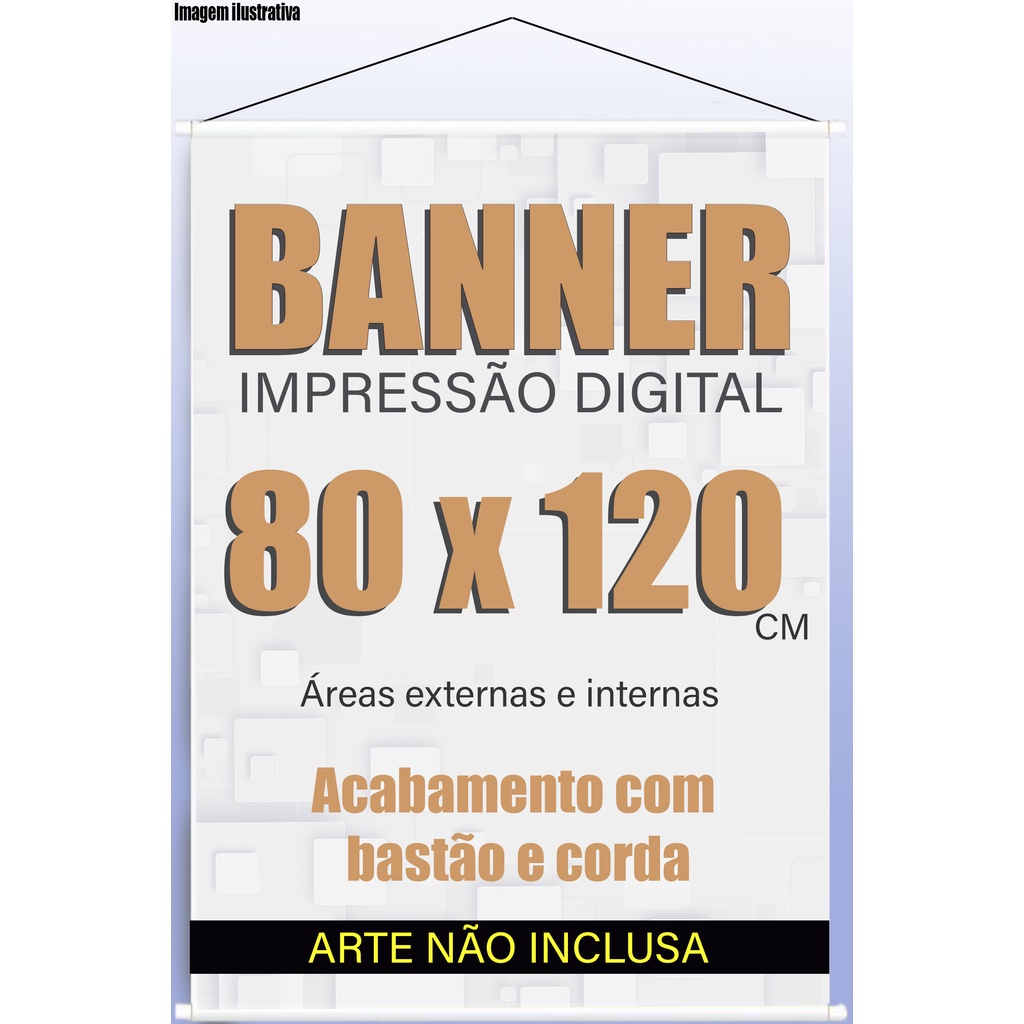 BANNER EM LONA PERSONALIZADO 80 X 1,20 | Shopee Brasil