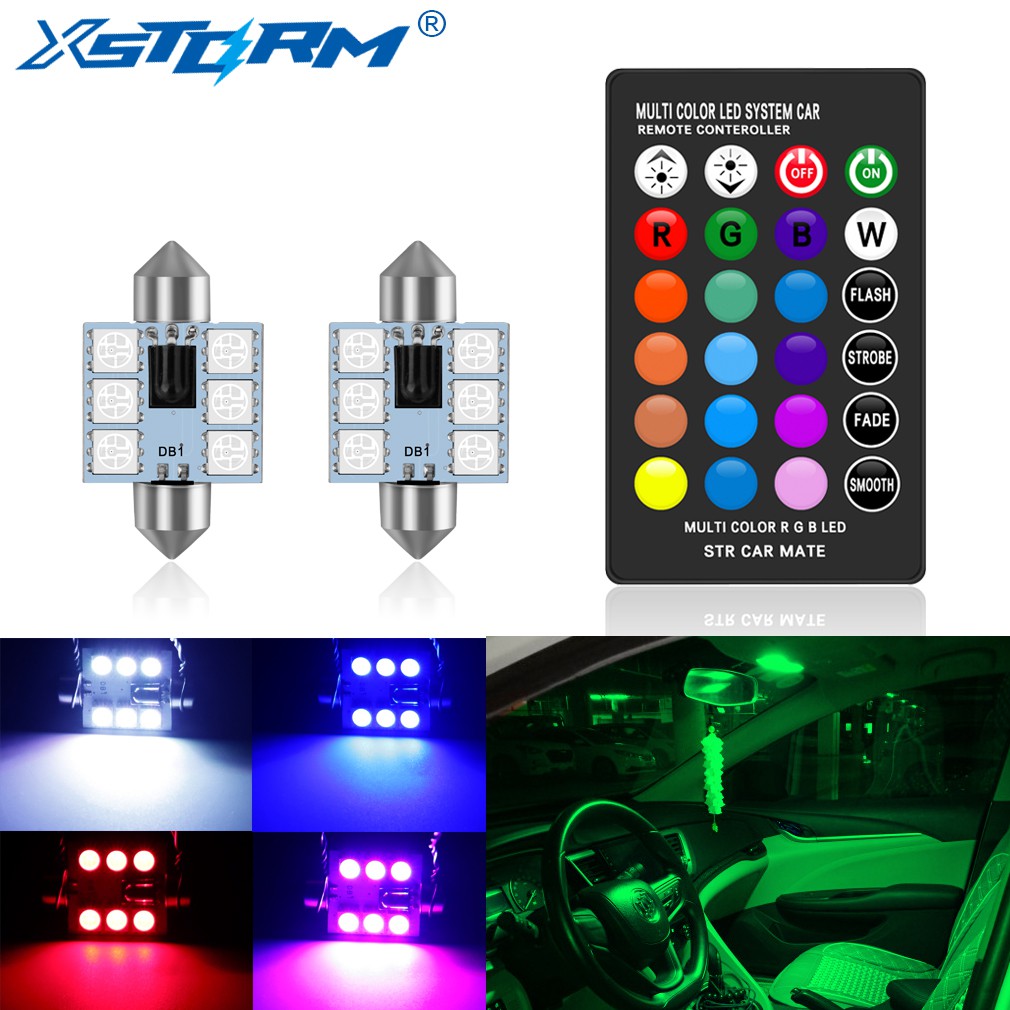 Claro Led Rgb Festoon 31mm 36mm 39mm 42mm Luzes Interiores Do Carro Com ...