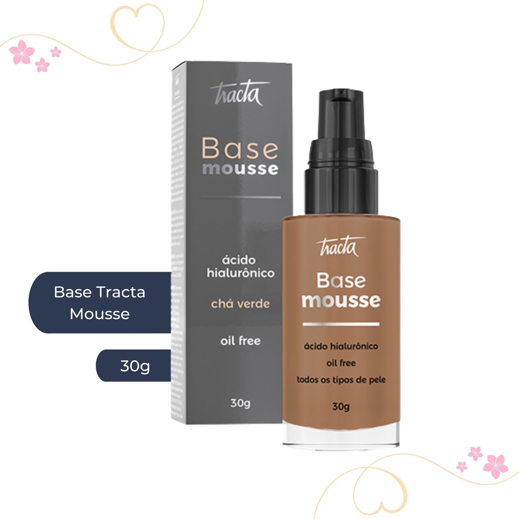 Base Mousse Tracta Acido Hialuronico Textura Leve Matte 30g | Shopee Brasil