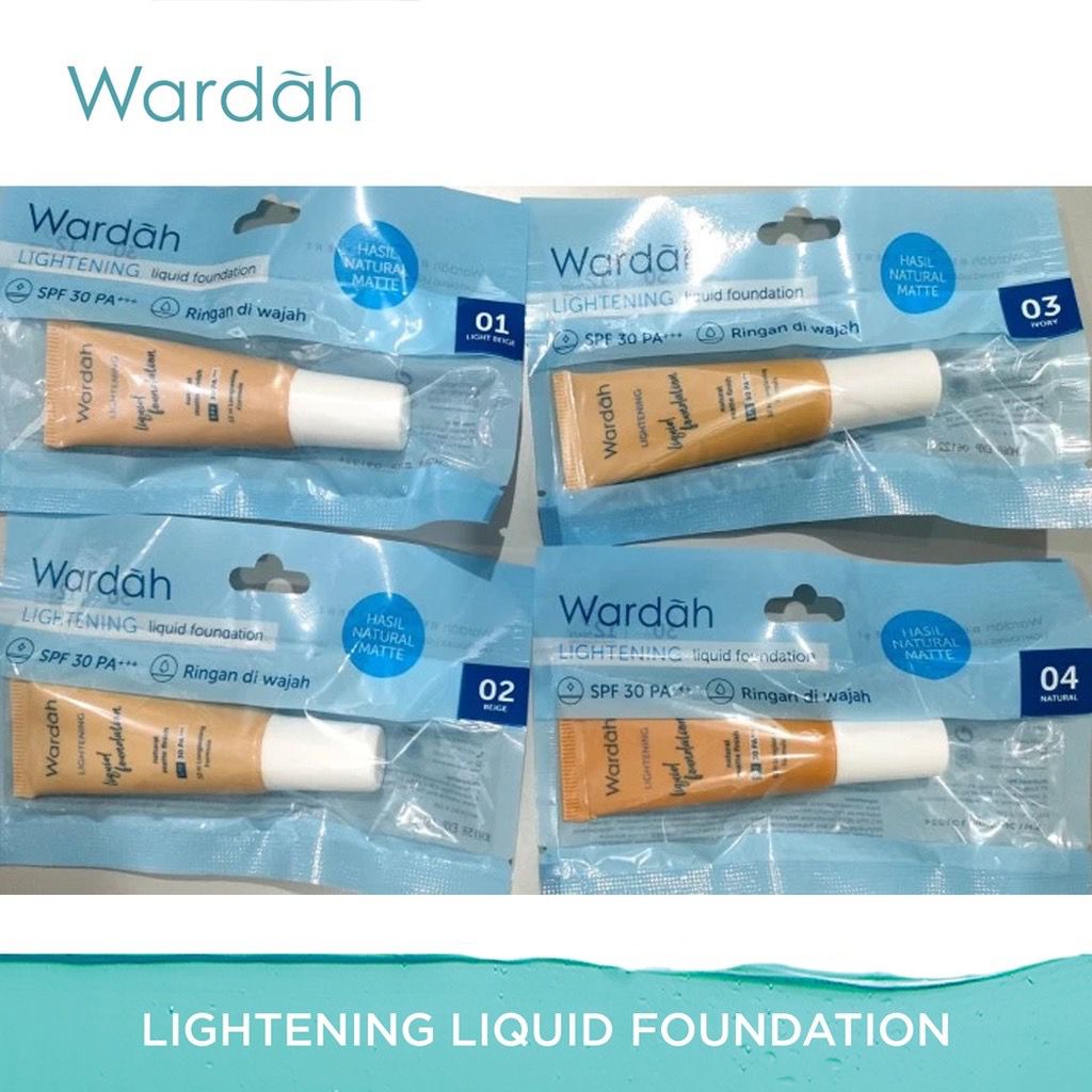 Fundação Wardah Lightening Liquid Foundation 6ml (Sachê) | Shopee Brasil