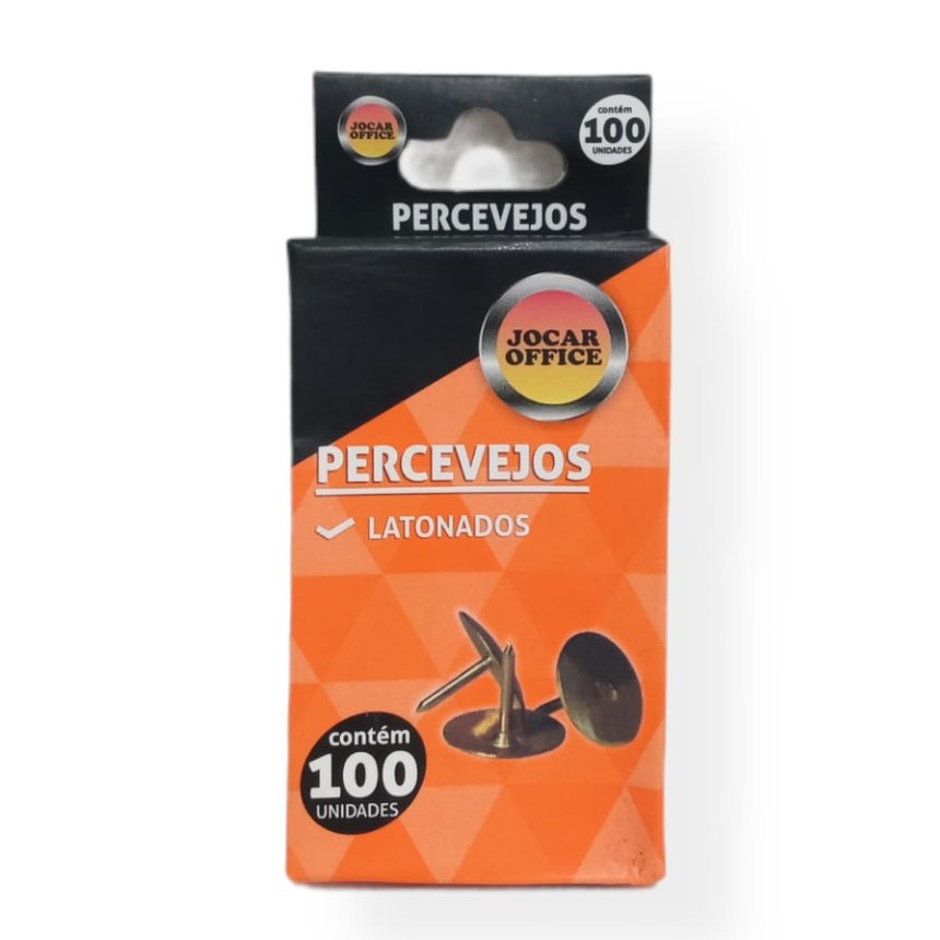 Percevejos Latonados 100 Unidades Jocar Office | Shopee Brasil