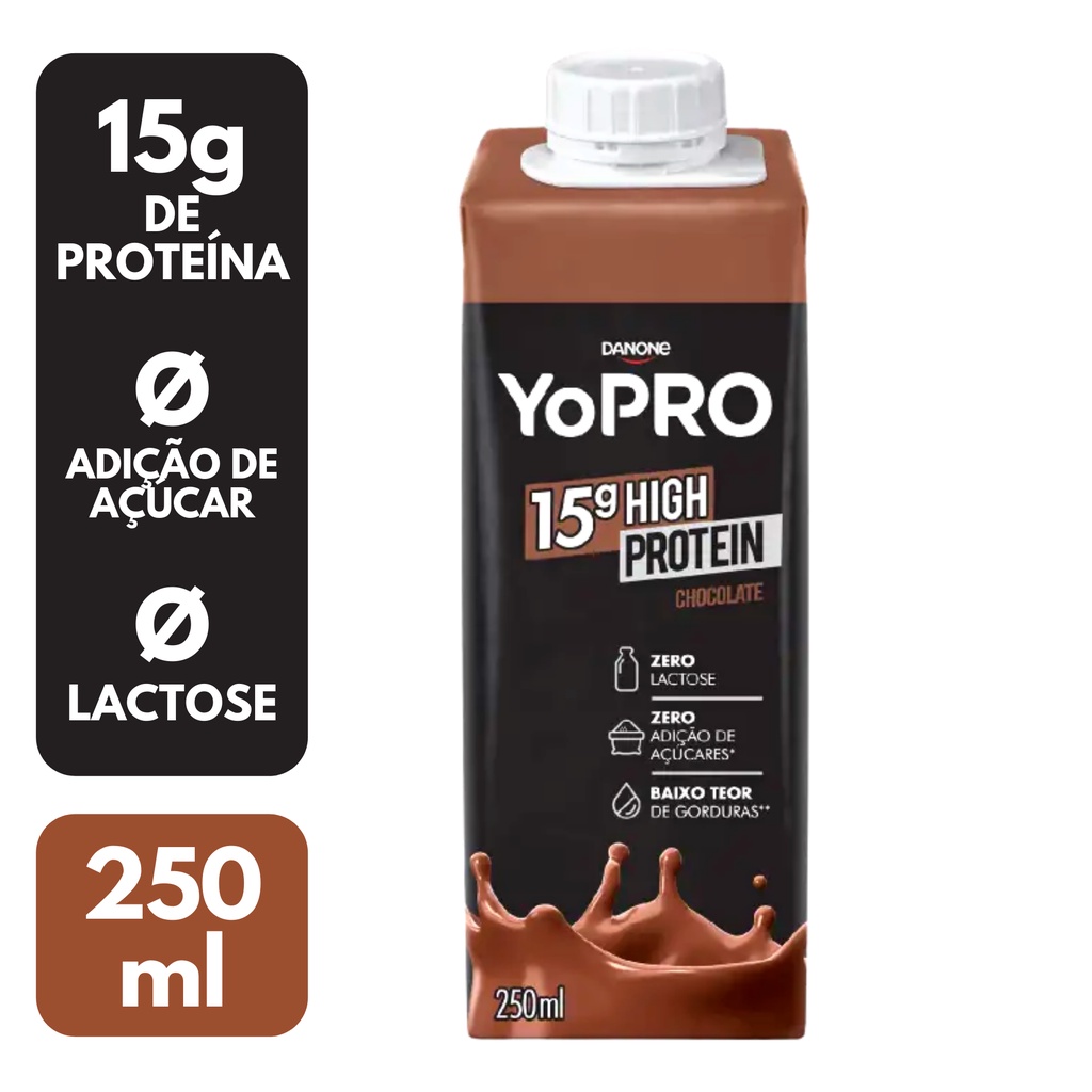 YoPro Danone Chocolate 15g Proteina Bebida Láctea | Shopee Brasil