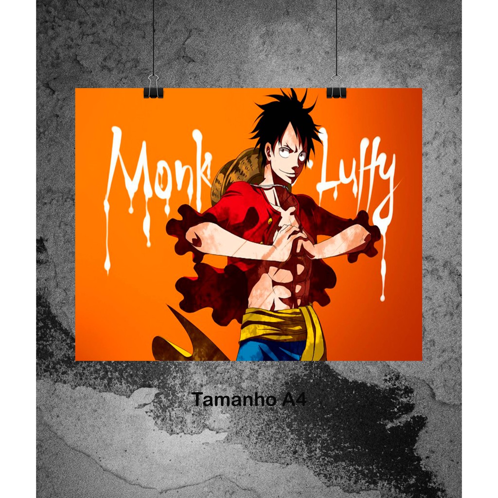 ONE PIECE POSTER A4 LUFFY | Shopee Brasil