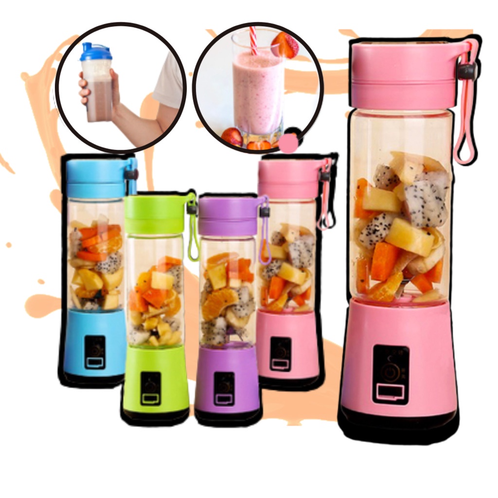 Mini Liquidificador Portátil Shake 6 Laminas + Cabo USB ENVIO pode ...