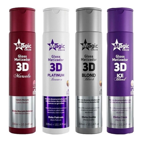 Combo Magic Color Gloss Matizadores 3d 300ml - Cores | Shopee Brasil