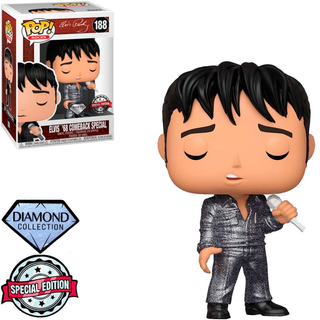 Funko Pop! Elvis Presley 68 Comeback Special #188 Diamond | Shopee Brasil