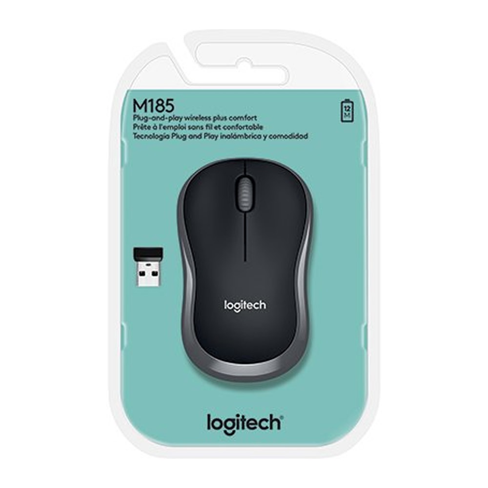 Mouse sem fio Logitech M185 conexao USB com Design Compacto Nacional ...