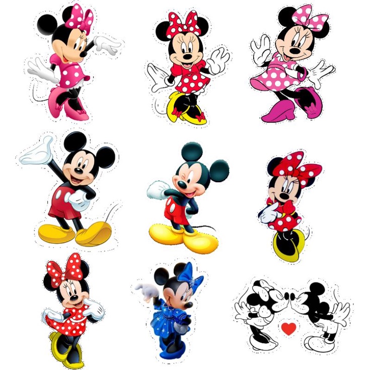 Adesivos Minnie e Mickey (R$ 0,80 CENTAVOS NA COMPRA DE 20 UNIDADES ...