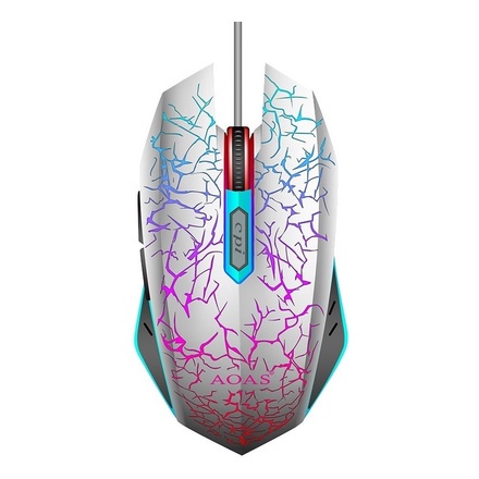 Mouse Optico Gamer Com Fio - 6 Botoes 2400dpi Aoas Usb - K60 | Shopee Brasil