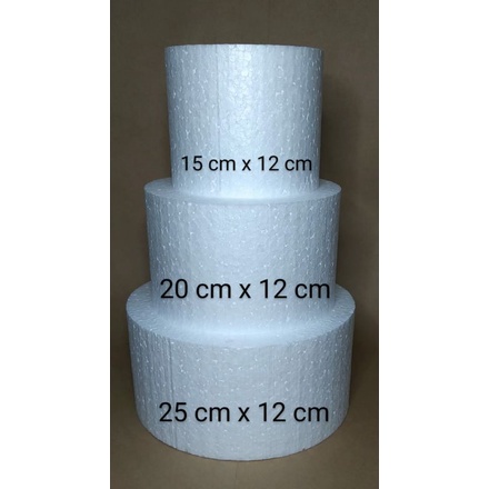 Bolo fake em isopor/ bolo cenográfico 3 andares 15/20/25 cm x 12 cm | Shopee Brasil