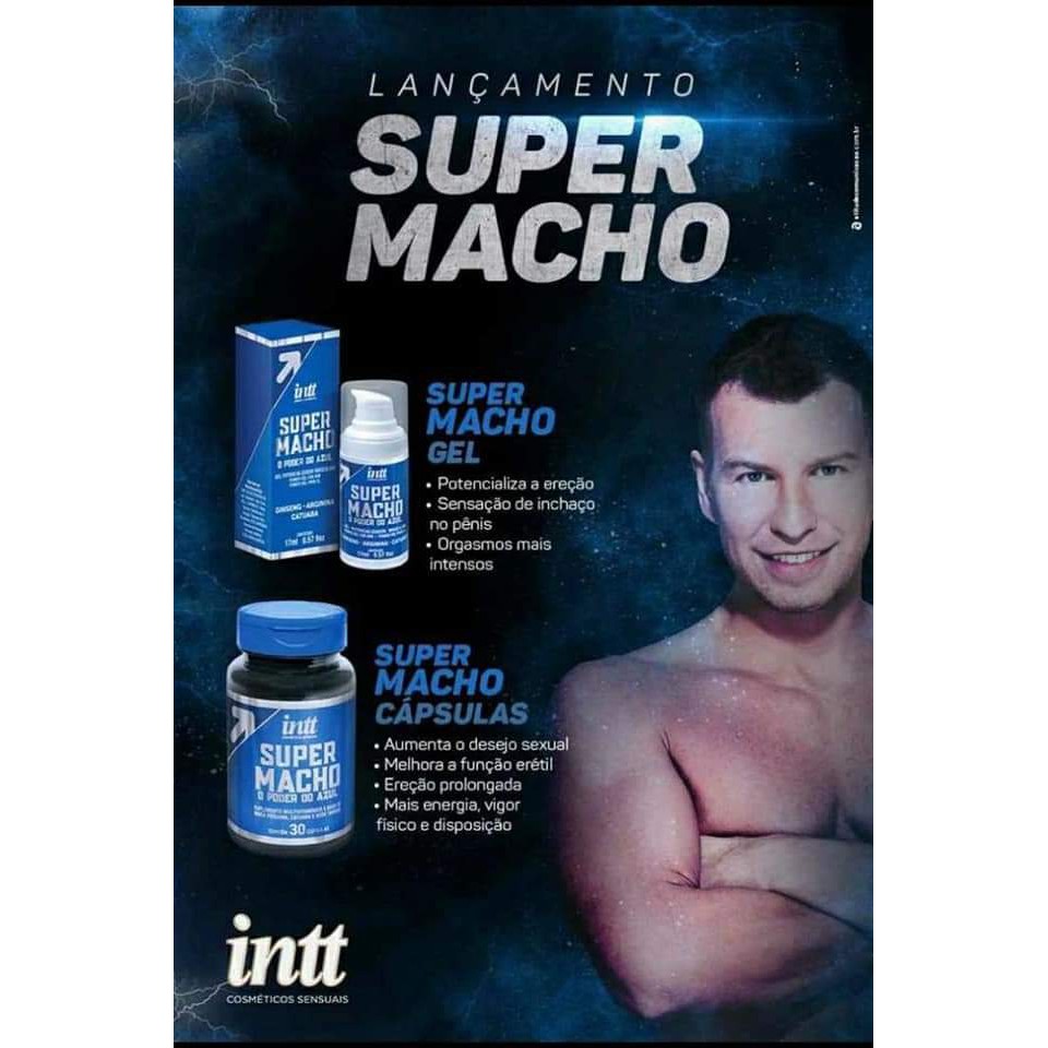 Kit suplemento Masculino Super Macho Gel e Cápsula Intt | Shopee Brasil
