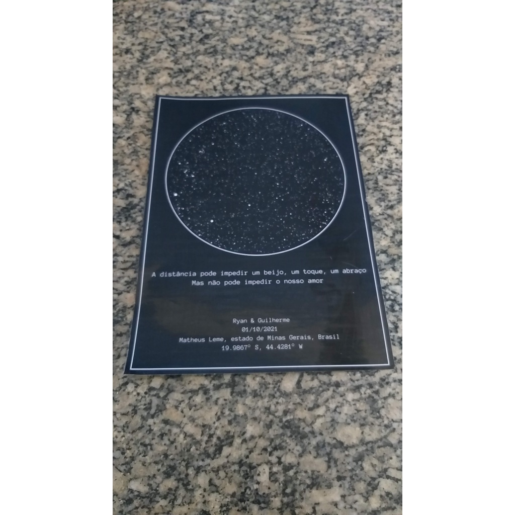 Quadro Mapa das Estrelas / Mapa Estelar / Meu Céu / Mapa Celeste ...