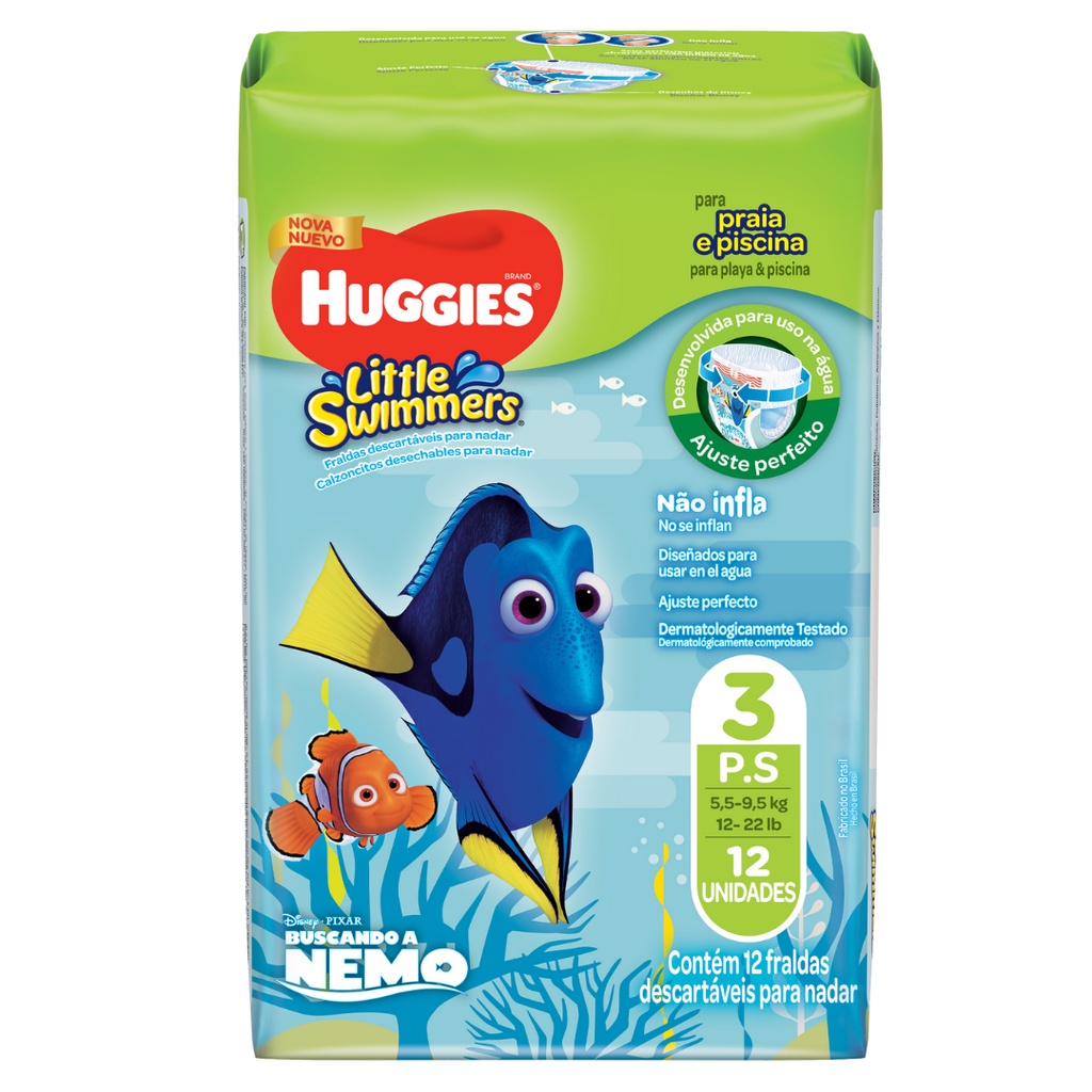 Fralda para Piscina Huggies Little Swimmers P 12 Unidades | Shopee Brasil