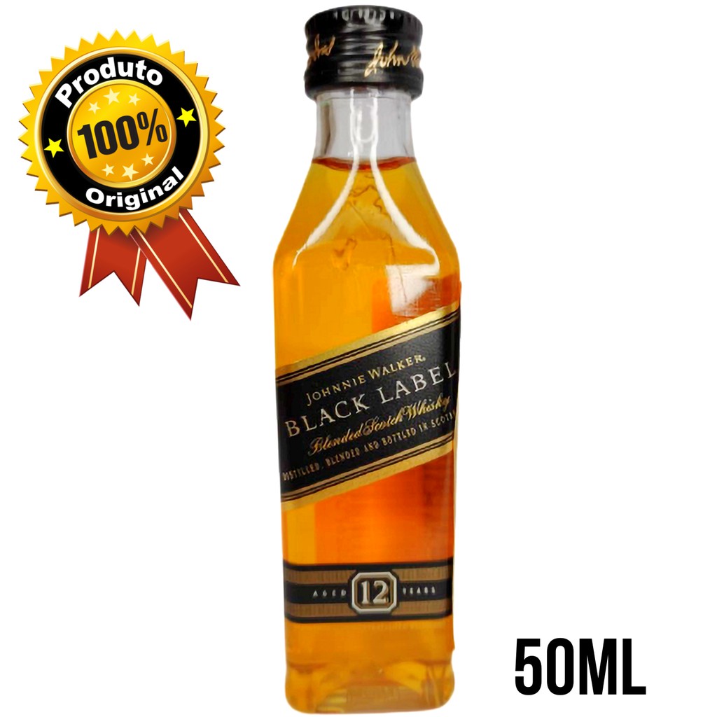 Mini Whisky Johnnie Walker Black Label 50ml | Shopee Brasil