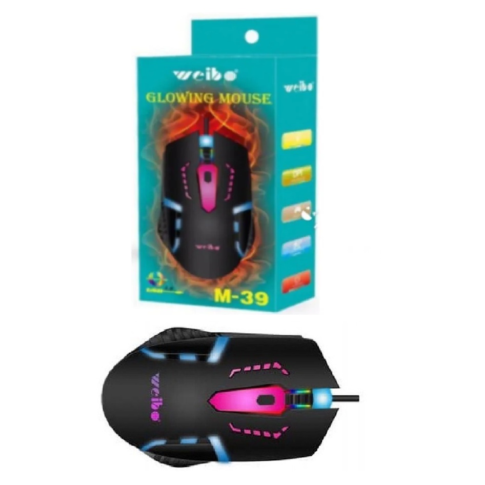 Mouse Com Fio Gamer Luzes Semi Profissional Jogador Jogo Rgb DPI 1600/2400/3200 Ajustavel ...