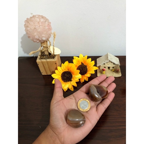 Pedra Rolada Ágatha de Fogo/Chakra Cardíaco | Shopee Brasil