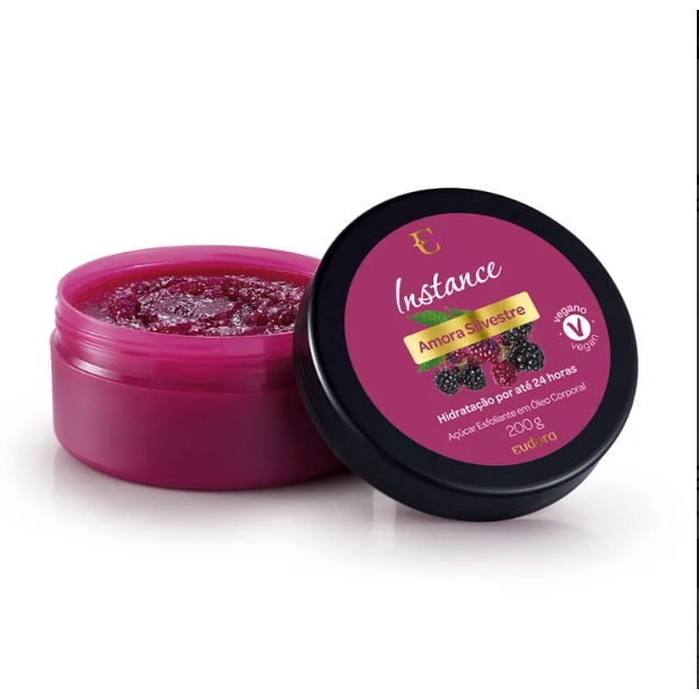 Açúcar Esfoliante Em Óleo Corporal Instance Amora Silvestre 200g