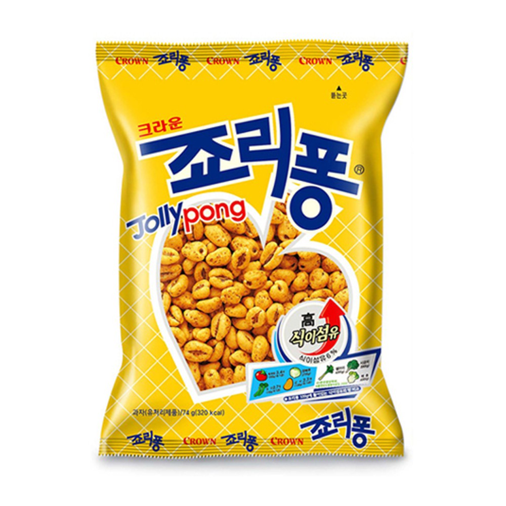 PICOCA DE MILHO COREANO JOLLY PONG CROWN - 74g | Shopee Brasil