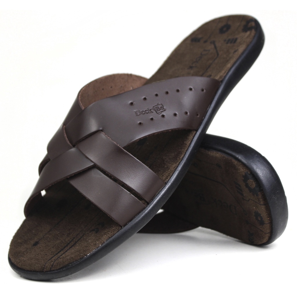 Chinelo Masculino em Couro Super Confortável Imperdível | Shopee Brasil