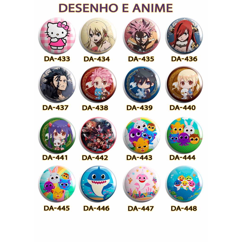 BOTTONS DESENHOS E ANIMES 3,5 cm PARTE 10 bottom (broche alfinete ...