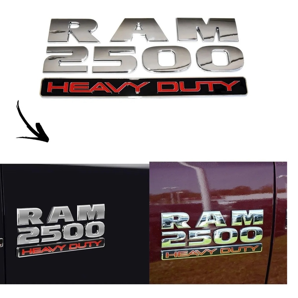 Emblema Adesivo Dodge Ram 2500 Heavy Duty Para-lama/portas | Shopee Brasil