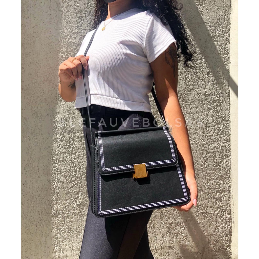 Bolsa Carteiro Feminina Quadrada Compacta | Shopee Brasil