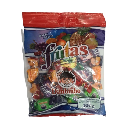 Bala Dimbinho Sabor Frutas Pacote 80 gramas | Shopee Brasil