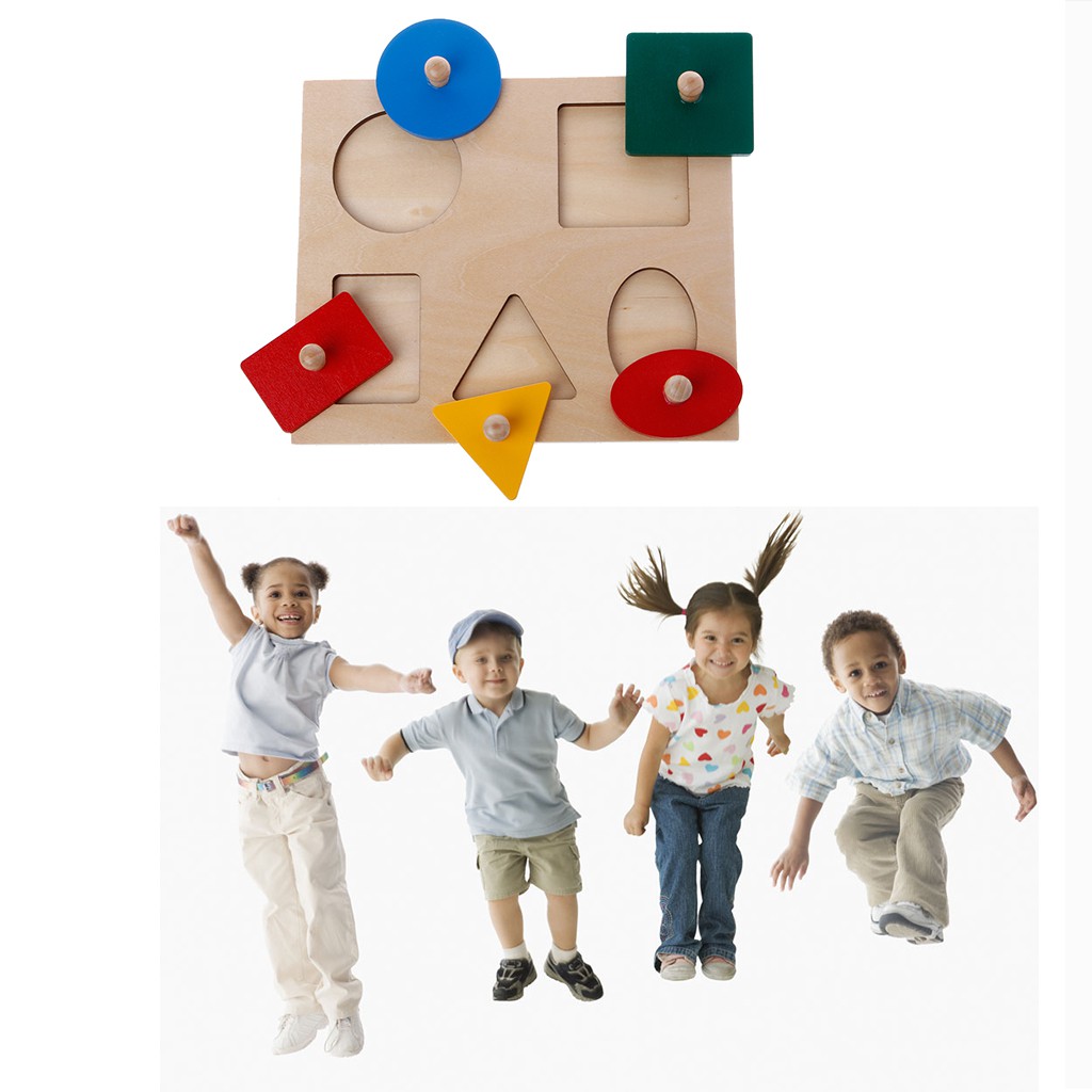 Montessori Shapes Sorting Puzzle Geometry Board Educação Pré-Escolar ...