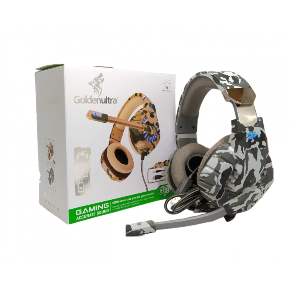 Fone Gamer Camuflado Com Headset Golden Ultra GT-84 para PC/Videogame ...