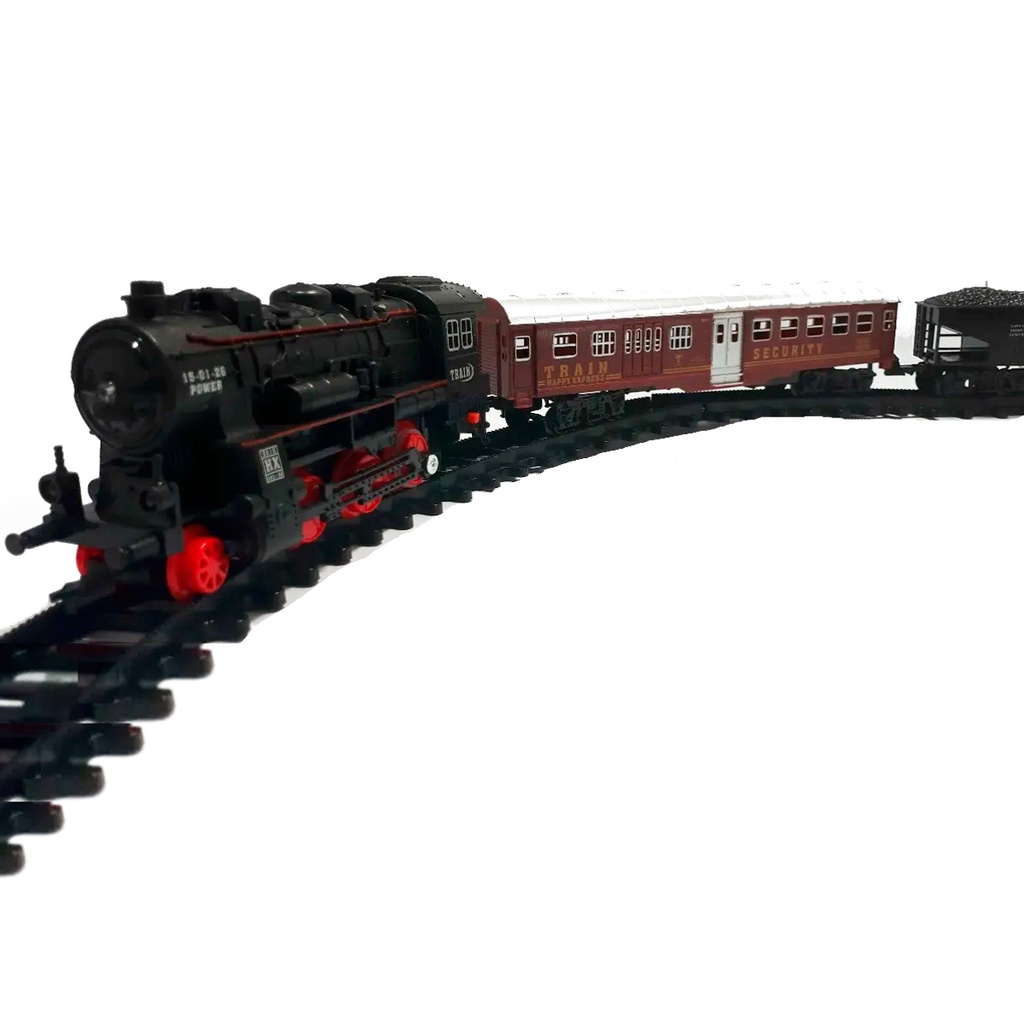Trenzinho 17 Pcs Trem Grande Train Track Set Ferrorama JHX | Shopee Brasil