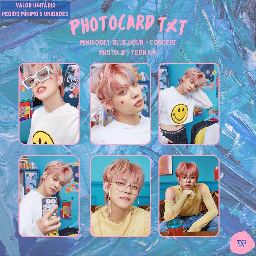 PHOTOCARD TXT (TOMORROW X TOGETHER) MINISODE1: BLUE HOUR - CONCEPT PHOTO R - YEONJUN | kpop card ...