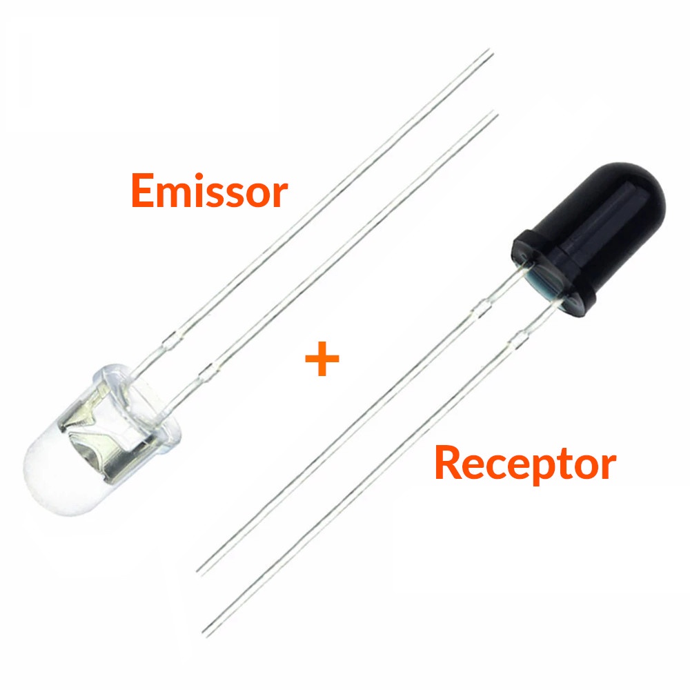 Kit Led Infravermelho Receptor + Transmissor 5mm 3mm Par Pares 2x 5x ...