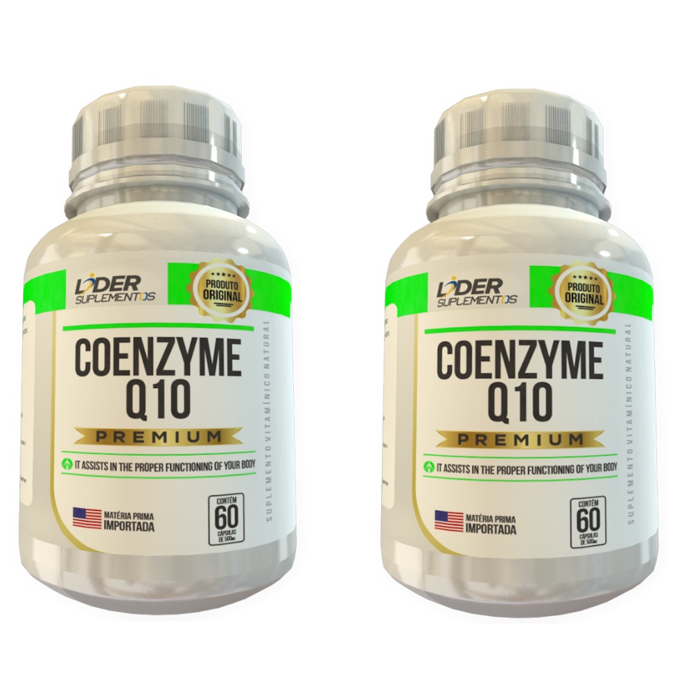 Coenzima Q10 caps 500mg 60 cápsulas kit com 2 potes | Shopee Brasil
