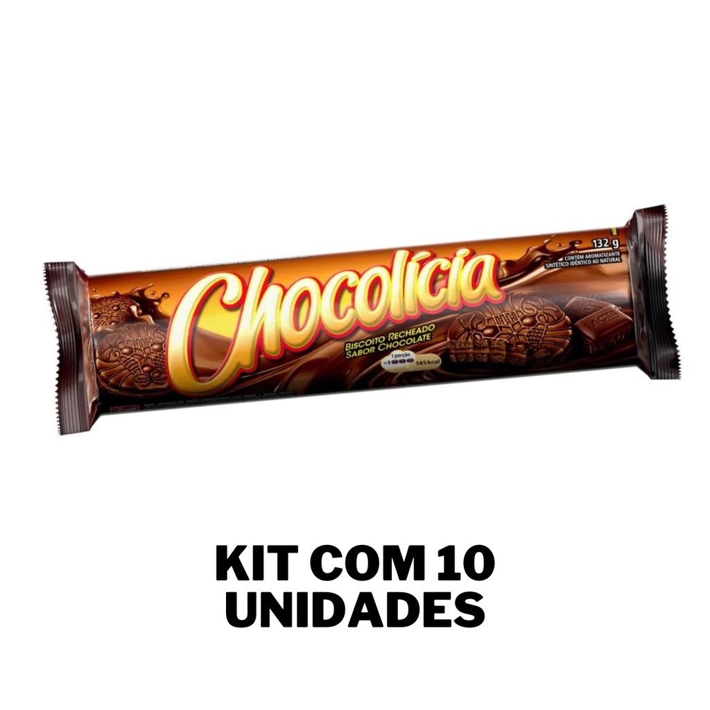 Bolacha Biscoito Recheado Chocolícia Sabor Chocolate Nabisco 132g ...