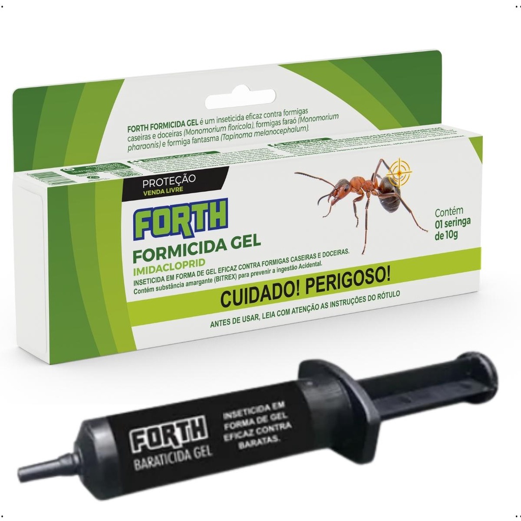 Forth Formicida Gel - Seringa 10g - C/ Trava De Segurança | Shopee Brasil