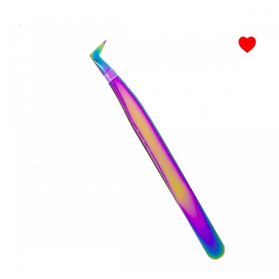 Pinca Extensao De Cilios Ponta Curva Multicolor | Shopee Brasil