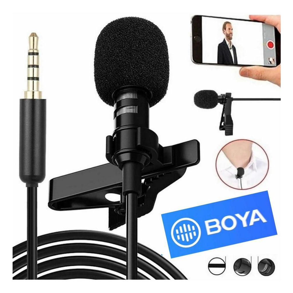 Microfone Boya BY-M1 Omnidirecional Preto Original | Shopee Brasil