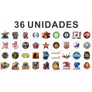 CS GO Kit Com 36 Adesivos - Stickers - Figurinhas - Counter-Strike ...