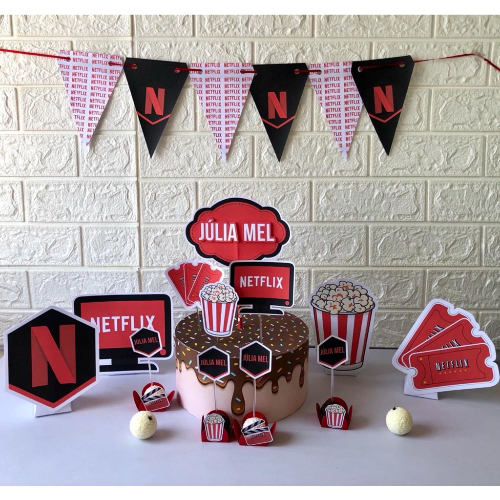 Kit Festa Netflix - Decoração Netflix - Aniversário Netflix | Shopee Brasil