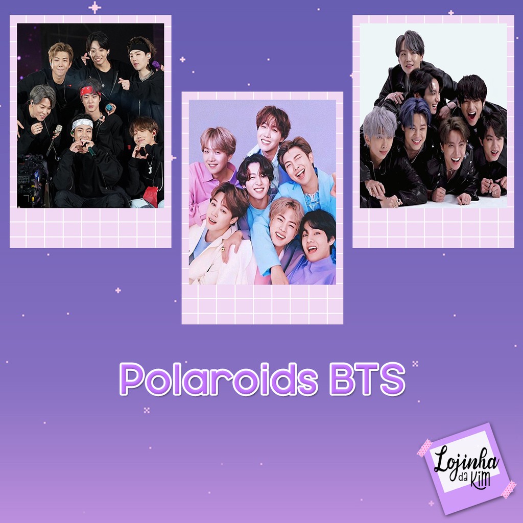 Kit KPOP com 3 Polaroids BTS | Shopee Brasil
