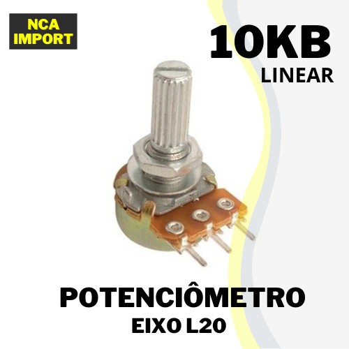 Potenciometro Linear B10K 10K 10Kb ( Tamanho L20) | Shopee Brasil