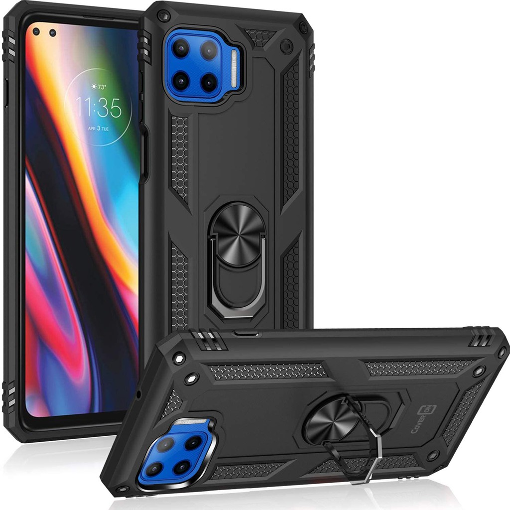 kit Capa capinha Anti Impacto Anel para Motorola Moto G 5g Plus Xt2075-3+película de vidro ...